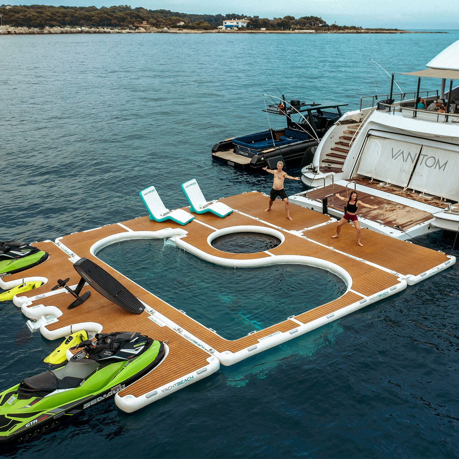 Piscina flotante - Superior 8.20 - YACHTBEACH – JetXtender - para yate ...