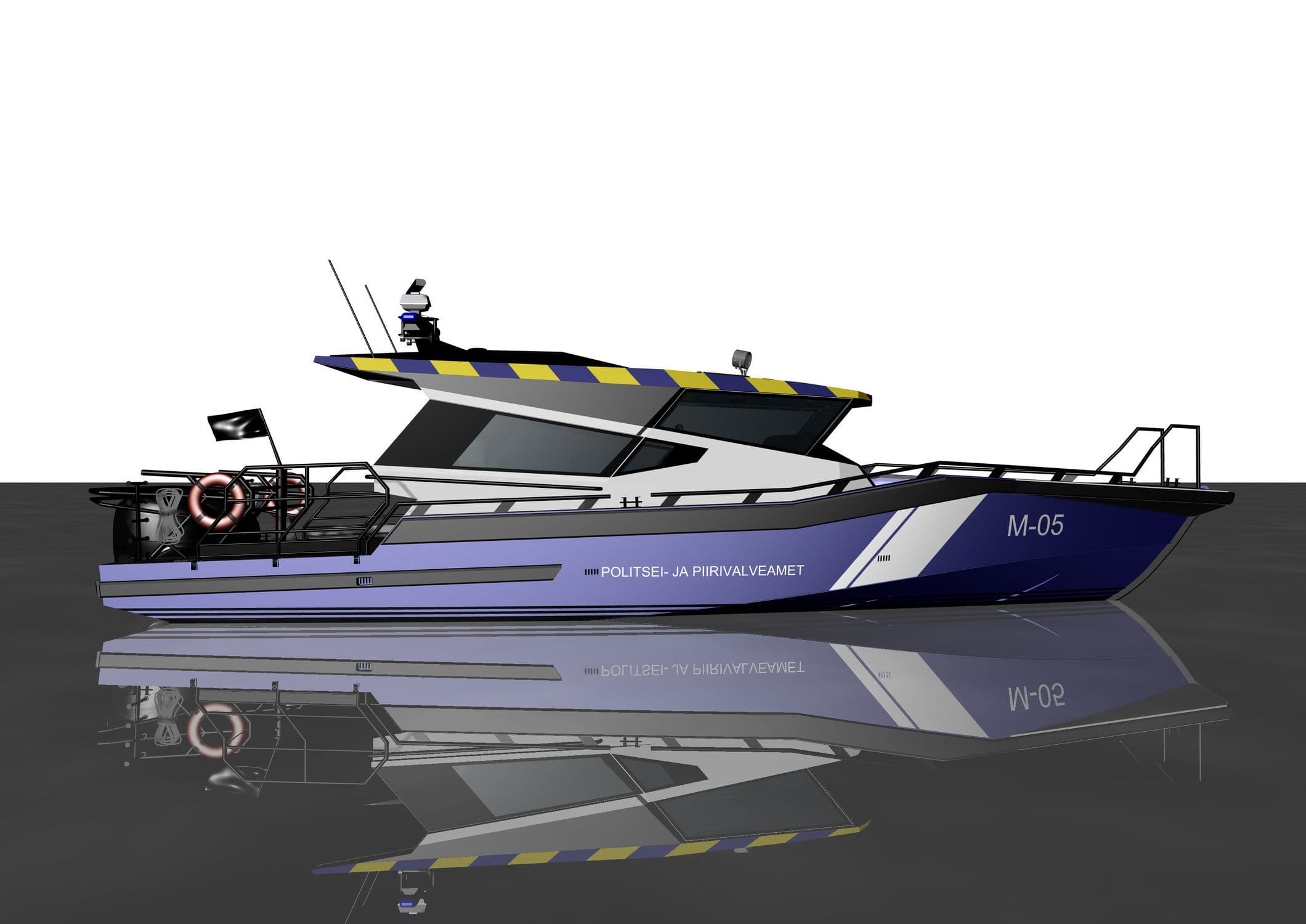 Barco profesional barco de vigilancia - AO12 - Larsen Boat Yard - barco ...