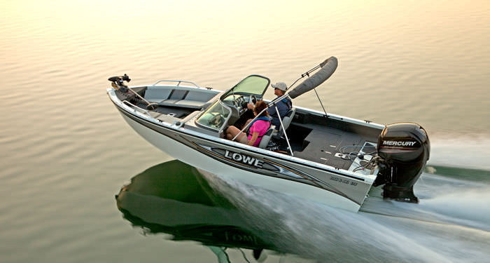 Runabout fueraborda - FS 175 - Lowe - con doble consola / de esquí acuático