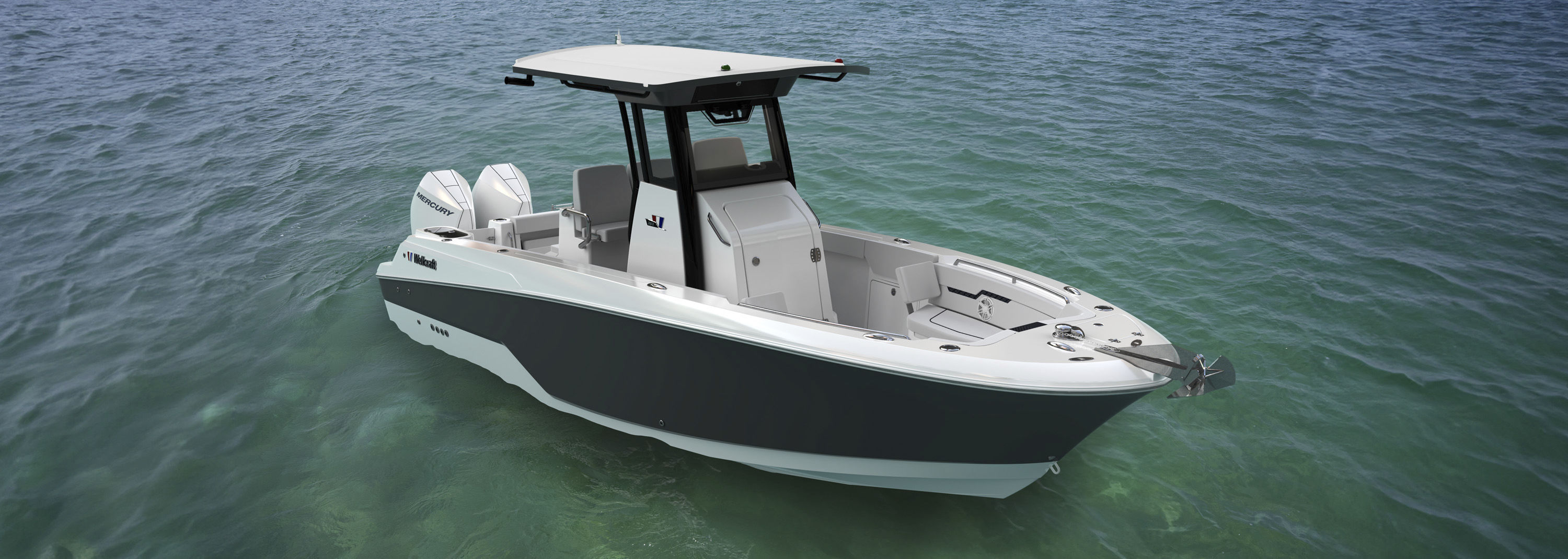 Barco open fueraborda - 263 Fisherman - Wellcraft - bimotor / con ...