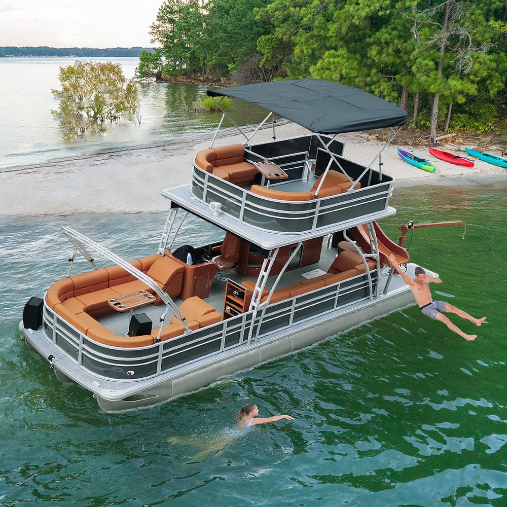 Barco pontón fueraborda - series-30f - Kinocean® Boat - bimotor / tri ...