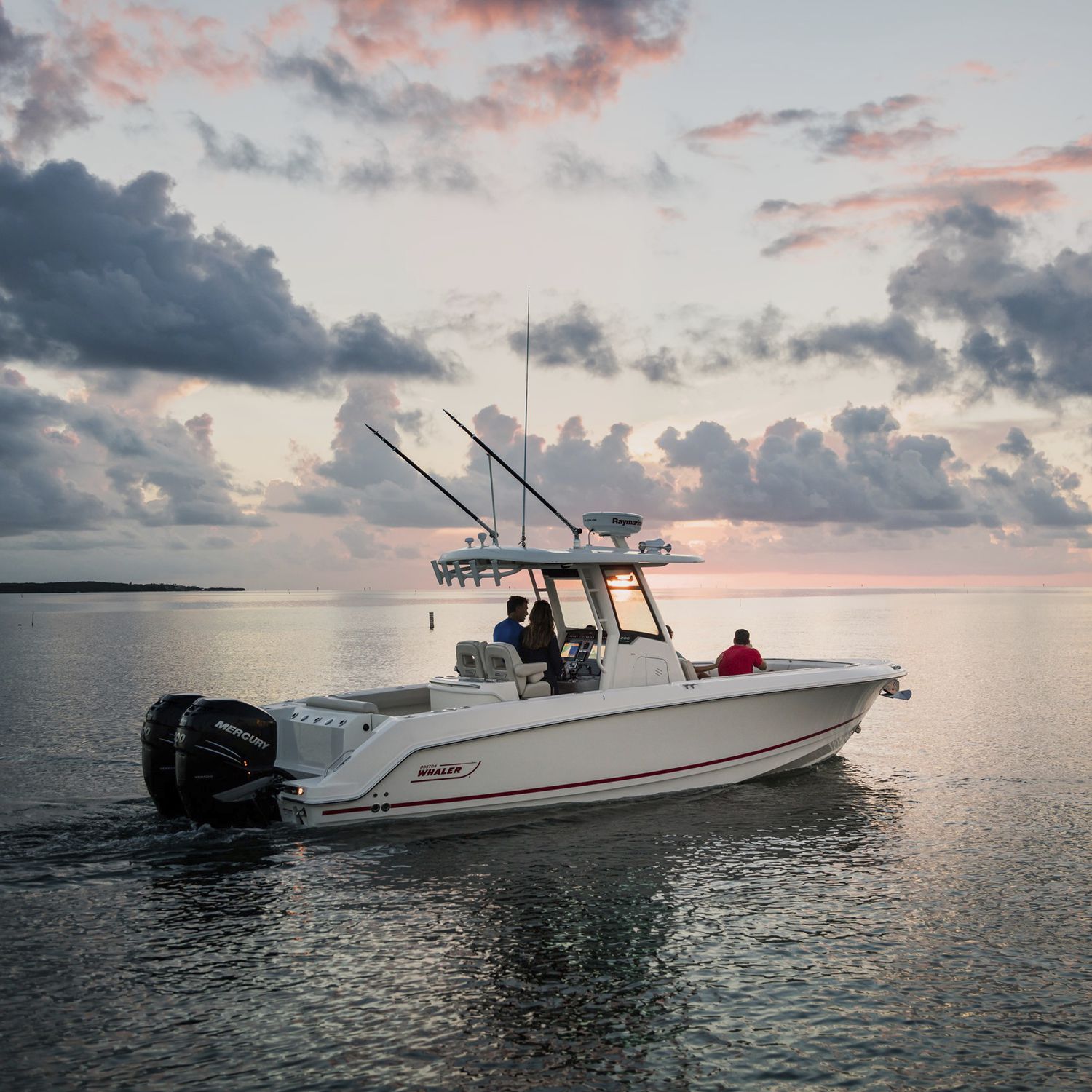 Barco open fueraborda - 280 OUTRAGE - Boston Whaler - bimotor / con consola central / de pesca ...
