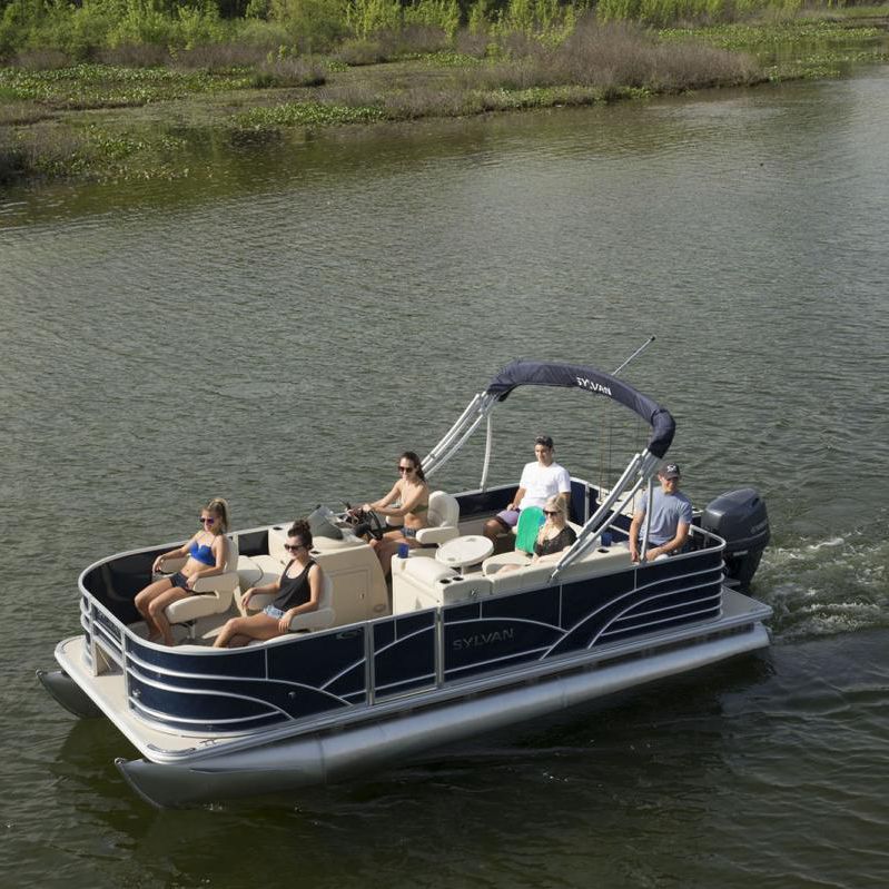 Barco pontón fueraborda - 818 Fish - Sylvan Pontoons - de pesca deportiva / 8 personas máx.