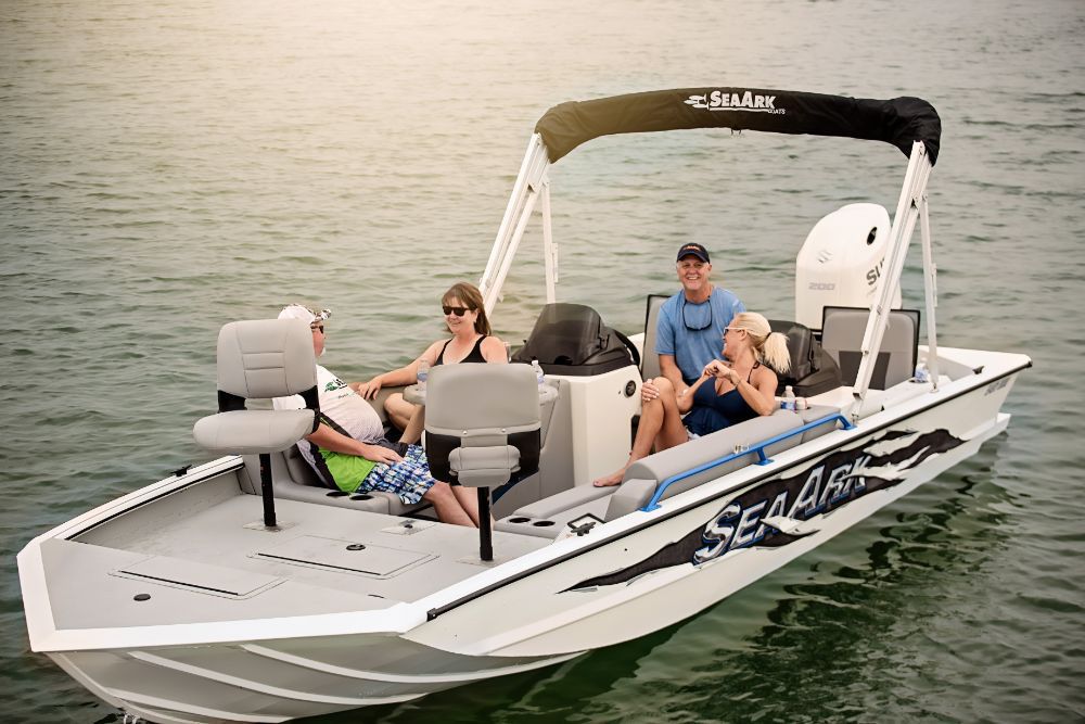 Deck-boat fueraborda - Easy 200 - SeaArk Boats - open / con consola ...