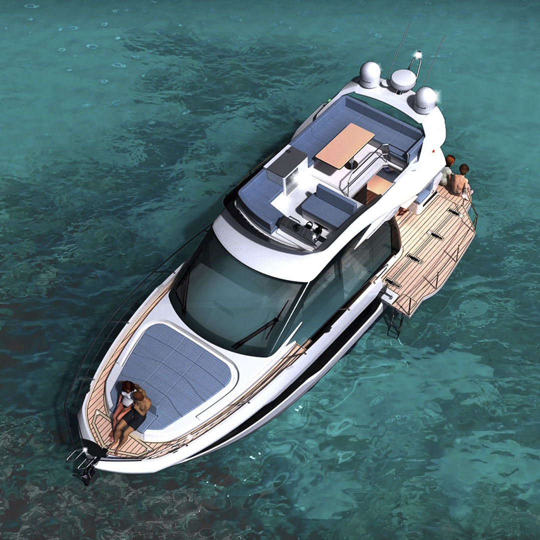 Barco cabinado intraborda - 400 FLY - Galeon - bimotor / con hard-top ...