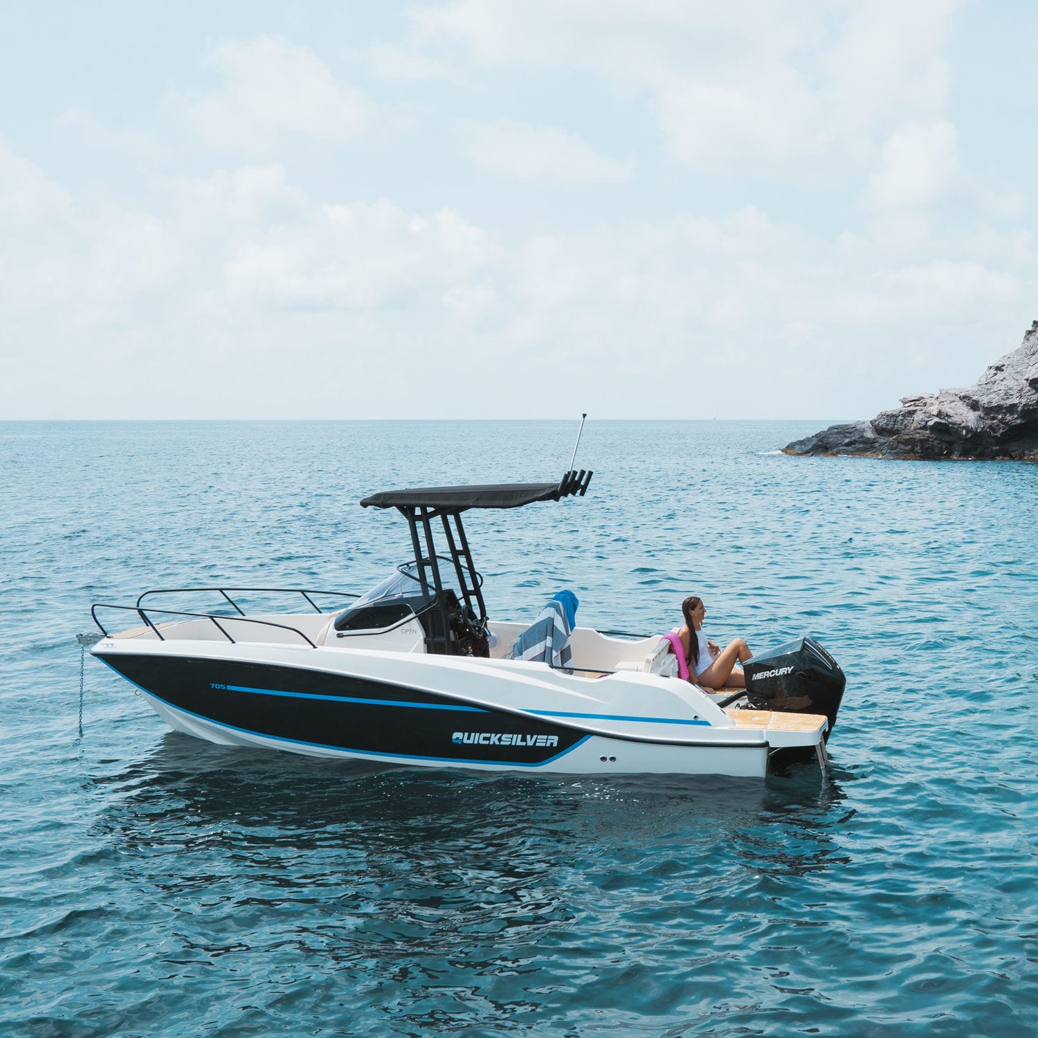 Barco open fueraborda - 705 Open - Quicksilver Boats - con consola ...