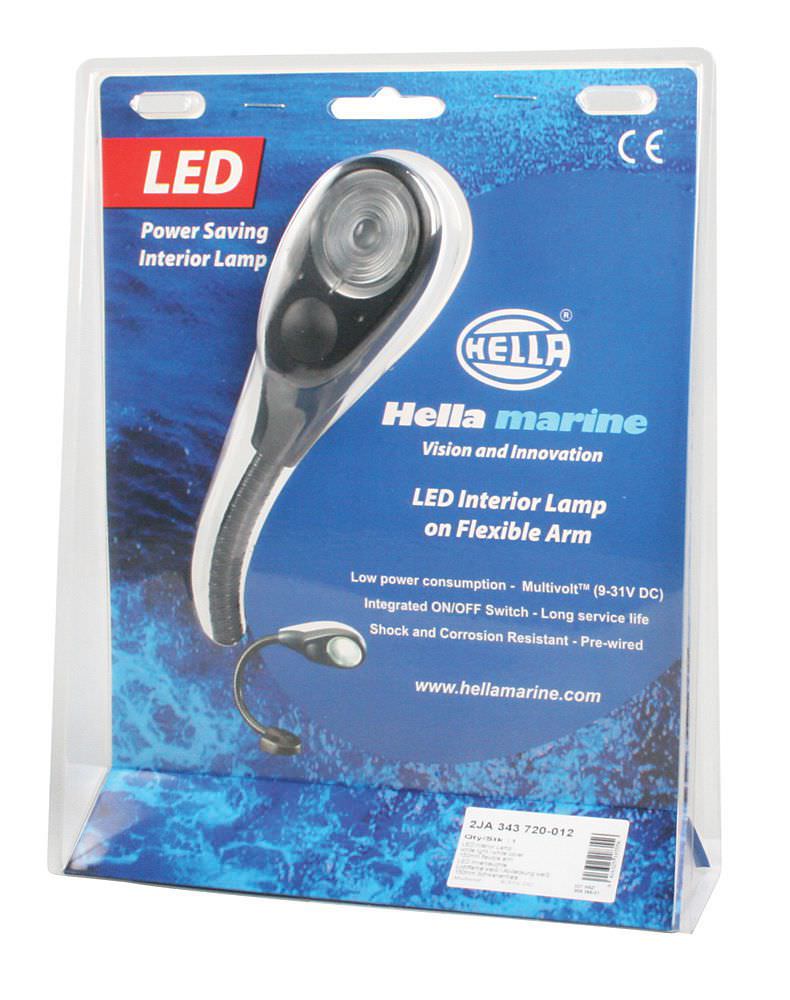 Lámpara de lectura - White/Red LED Flexi Chart Table Lamp - Hella ...