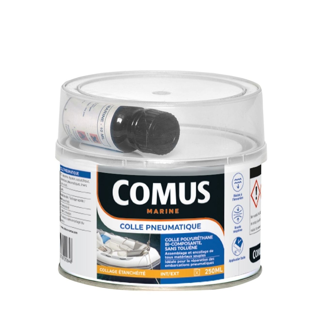 Cola bicomponente - PNEUMATIQUE - COMUS MARINE - de poliuretano / para plástico / para caucho