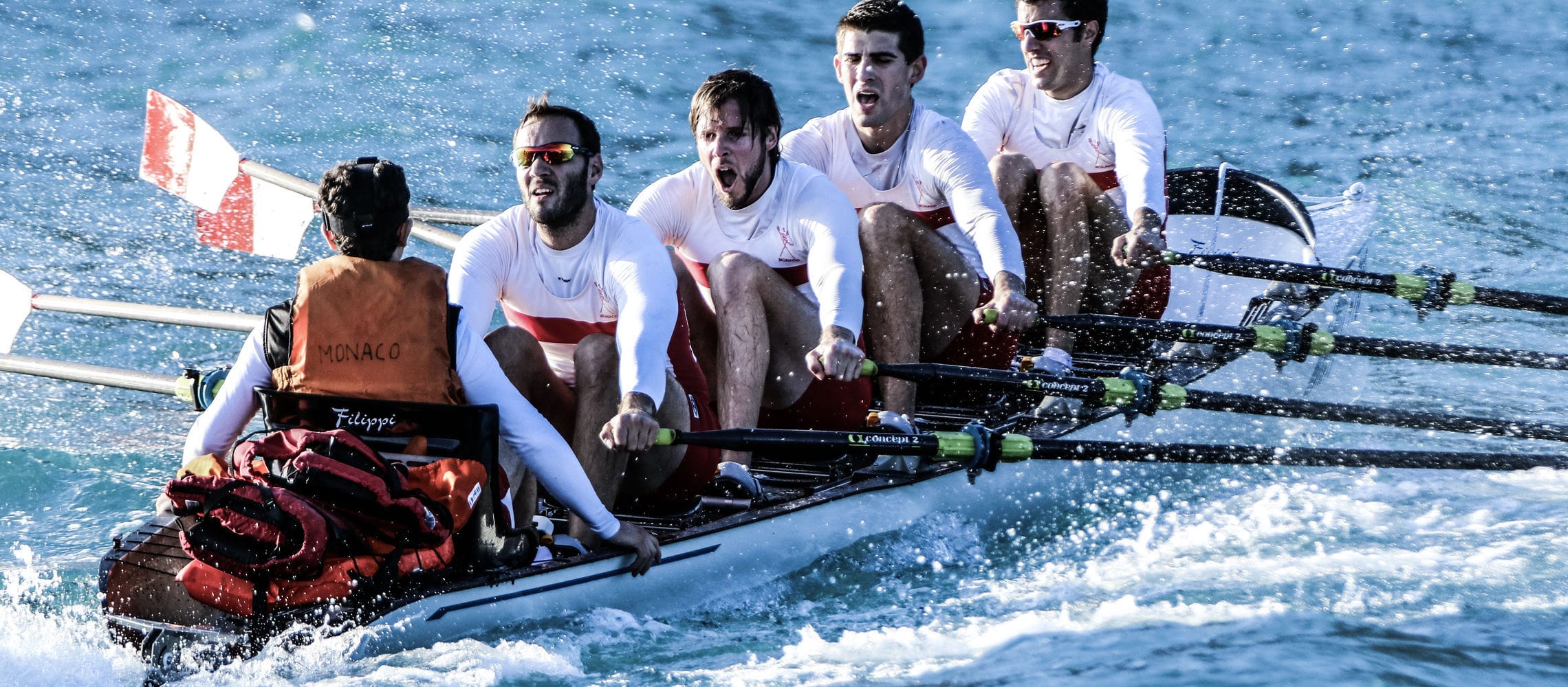 Bote de remo de regata - F82 - Filippi - cuatro scull / con timonel