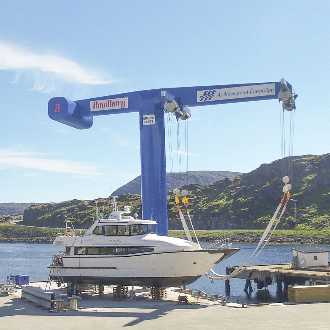 Grúa portuaria - SPC 80-4E CW - ROODBERG - para astillero naval / para ...