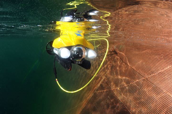 ROV submarino de intervención / para la inspección de jaulas de peces ...