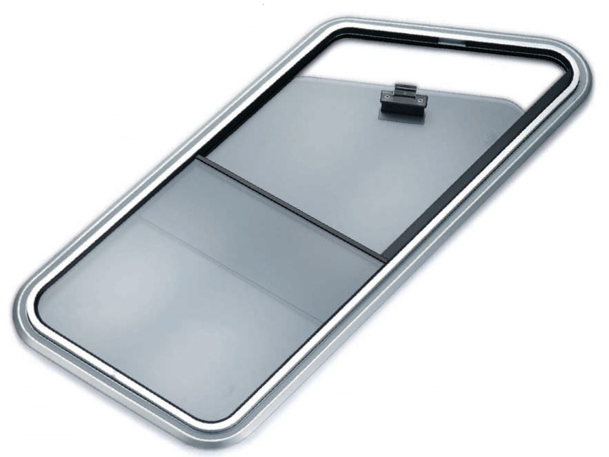 Ventana para barco - S12 - Nautica F4 - abrible / rectangular / de vidrio