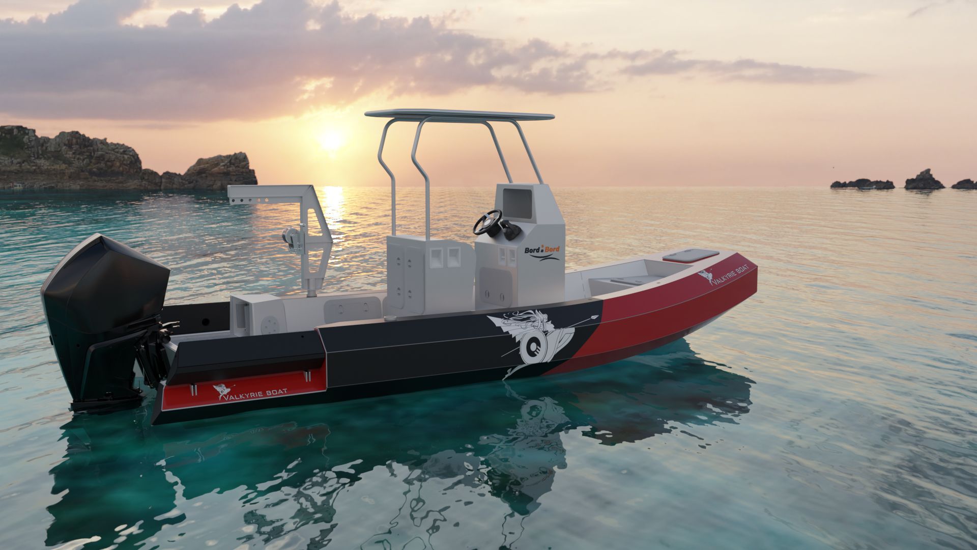 Barco de vigilancia - VALKYRIE 6 - BORD A BORD - barco de trabajo / barco utilitario / fueraborda