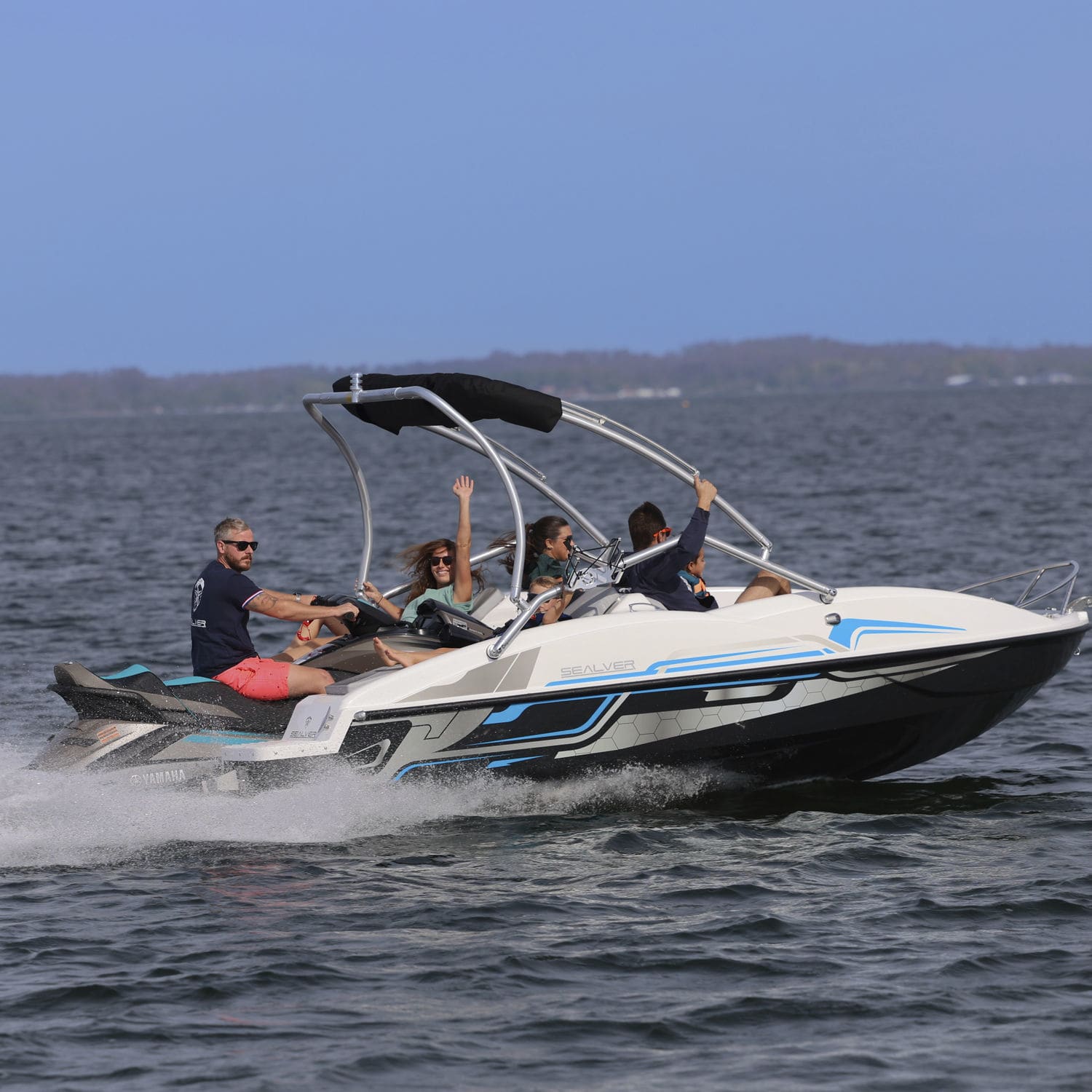 Runabout propulsión por moto acuática - WAVE BOAT 525 - SEALVER - bow ...