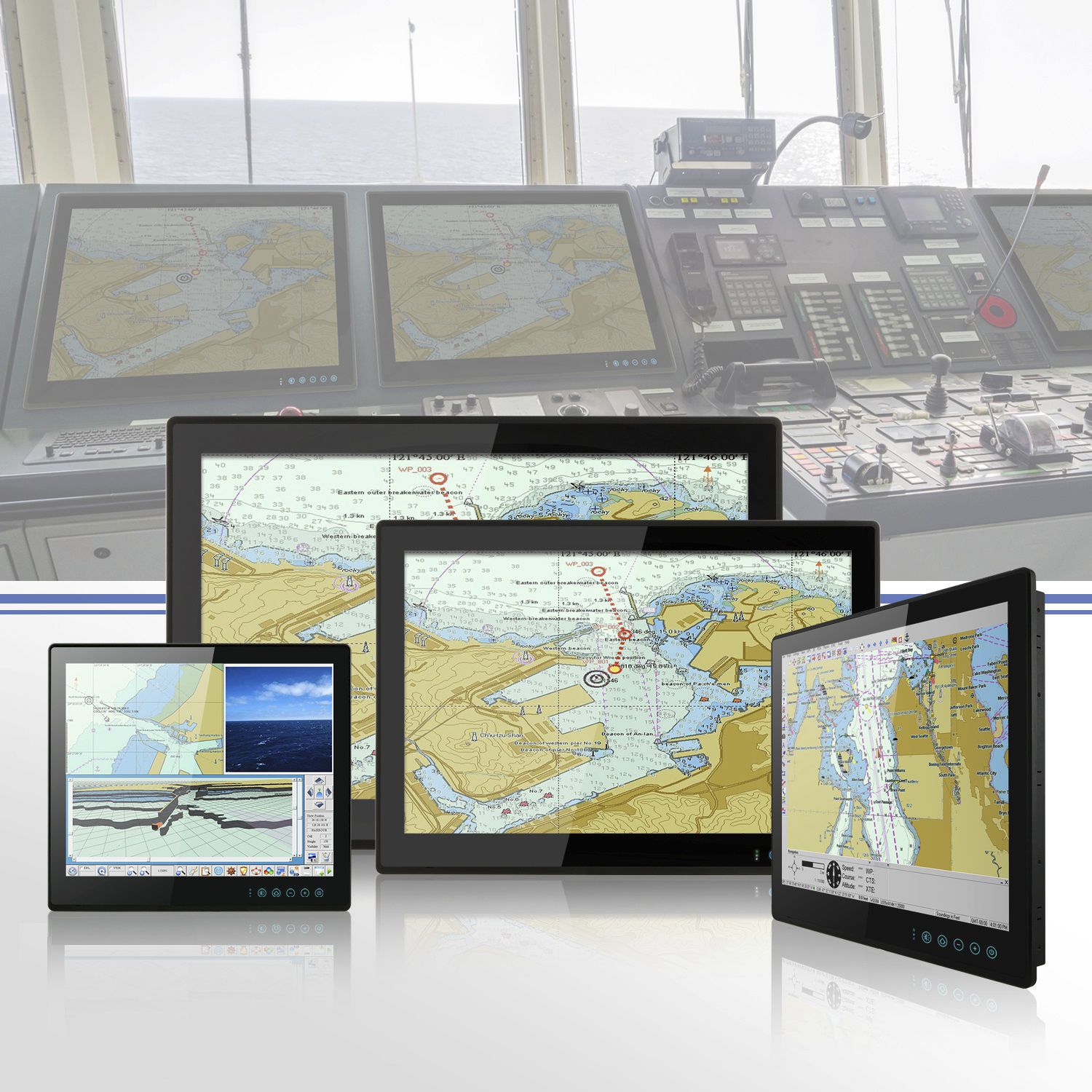Pantalla marina - ECDIS Marine Display Series - Winmate Inc ...