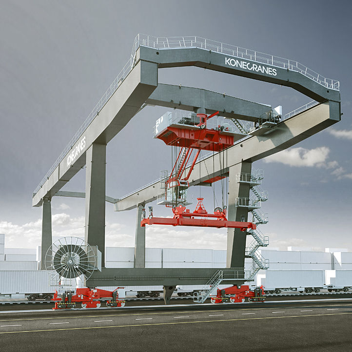 Grúa apiladora de contenedores sobre carril - RMG - Konecranes