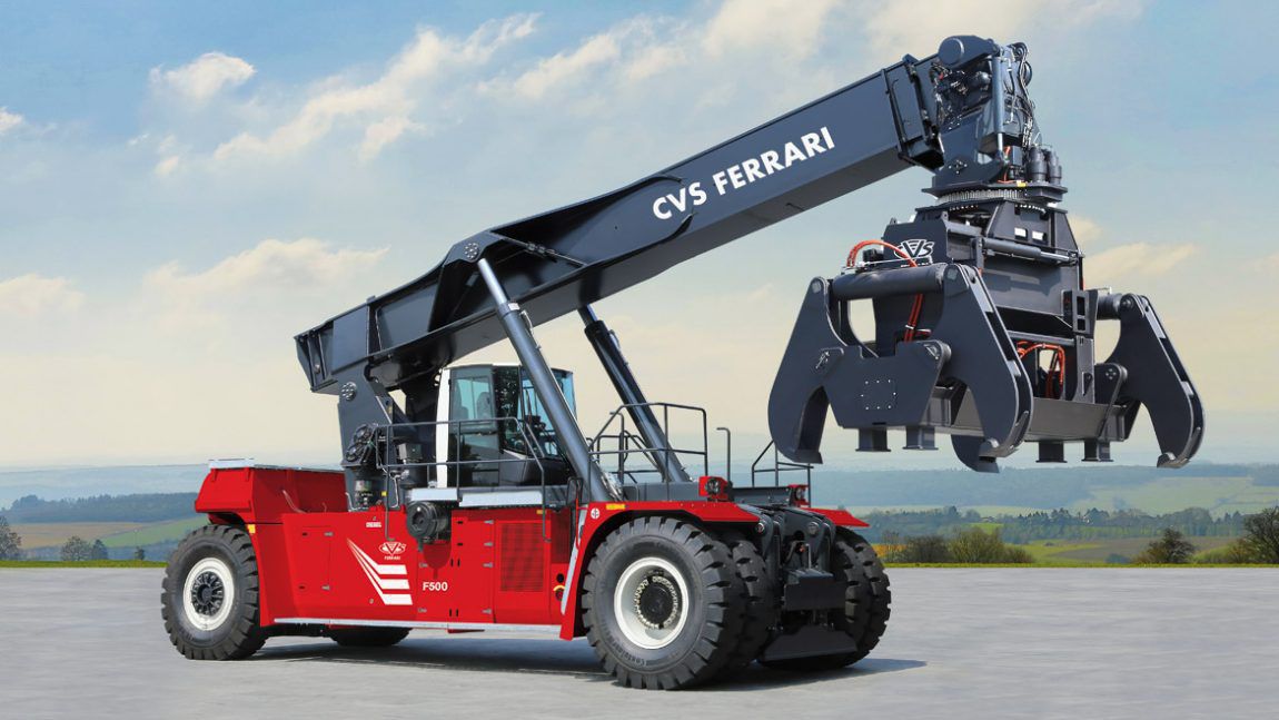 Reach-stacker con spreader superior - F500 series - CVS Ferrari - para ...