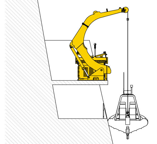 Pescante para barco - DDP SERIES - Allied Marine Crane - hidráulico ...