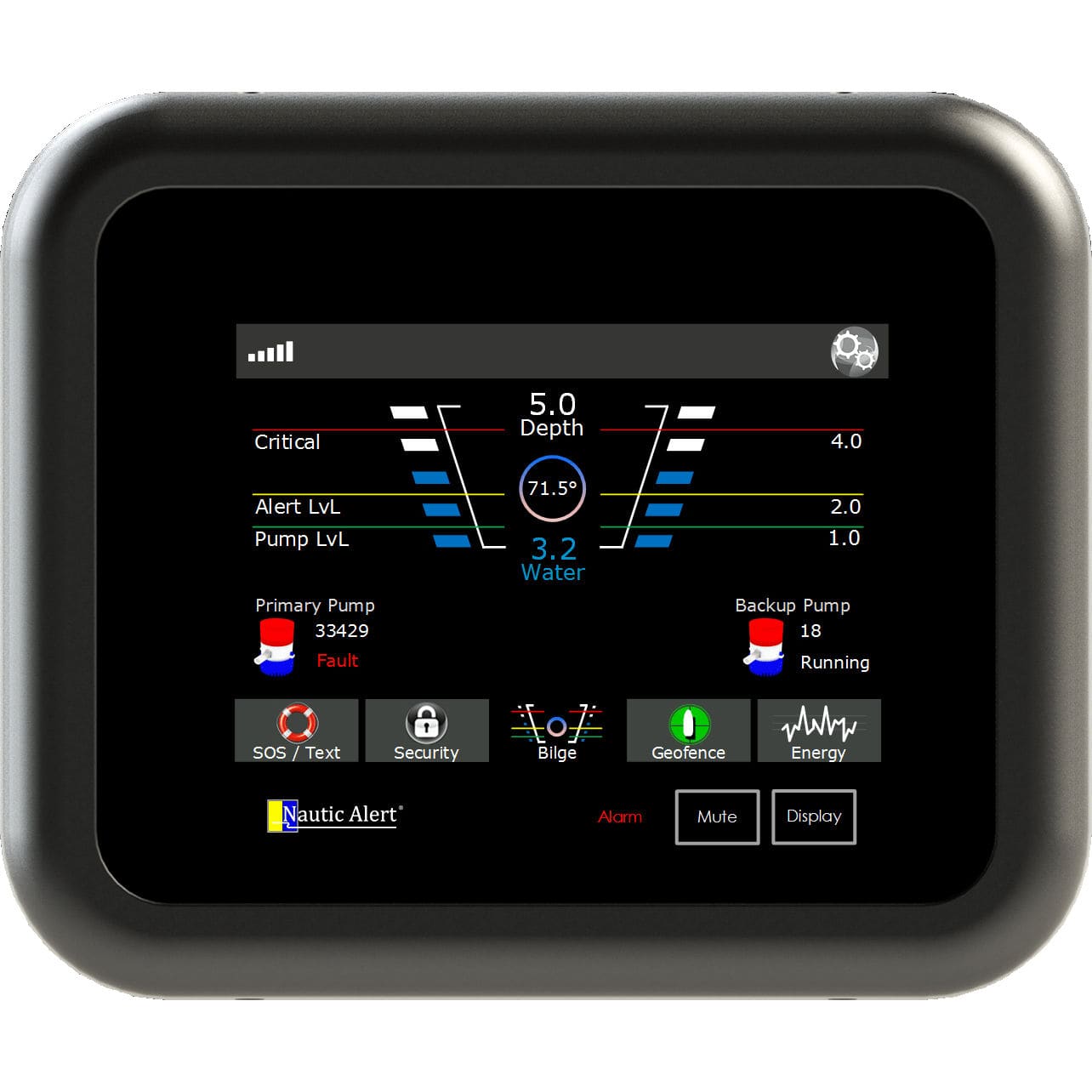 Panel de mando y control para barco - X3 - Nautic Alert - seguimiento