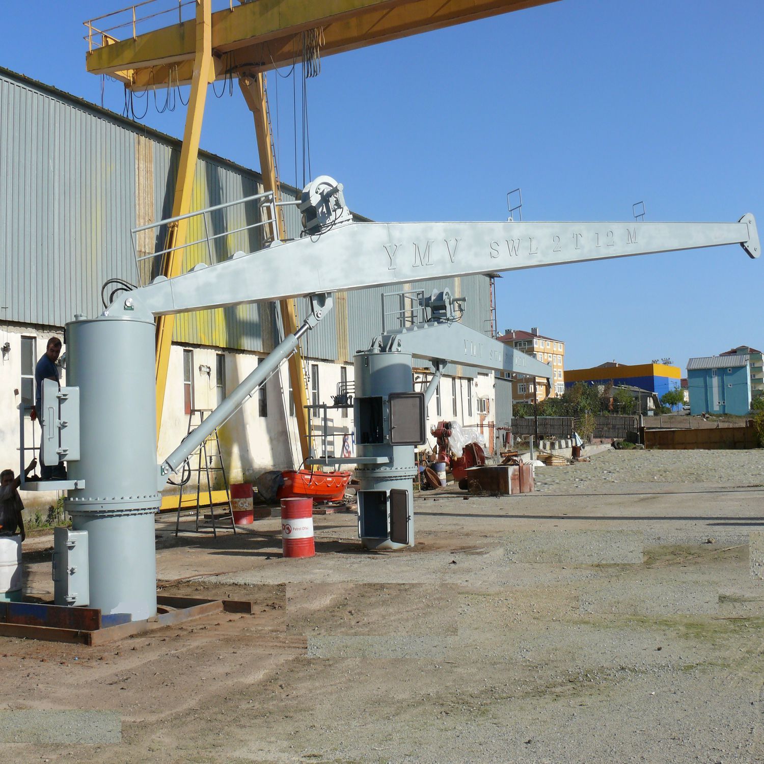 Grúa de pluma recta - YMV Stiff Boom Cranes - YMV CRANE AND WINCH ...
