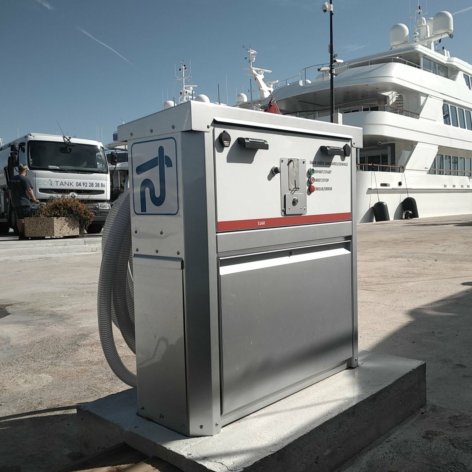 Sistema de drenaje fijo - Eco-pump - Ecotank - Monawa - para puerto ...