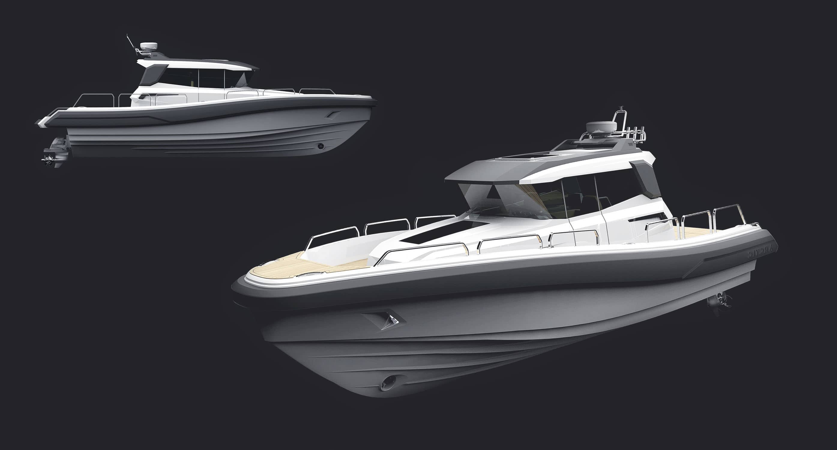 Barco cabinado intraborda - PROTEUS 33 - ARCTIC Boats - diésel / con ...