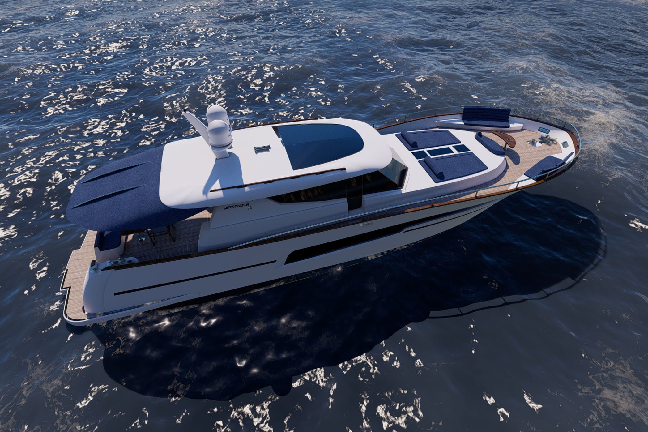 Yate a motor de crucero - 70 - Monachus Yachts - con hard-top / IPS ...