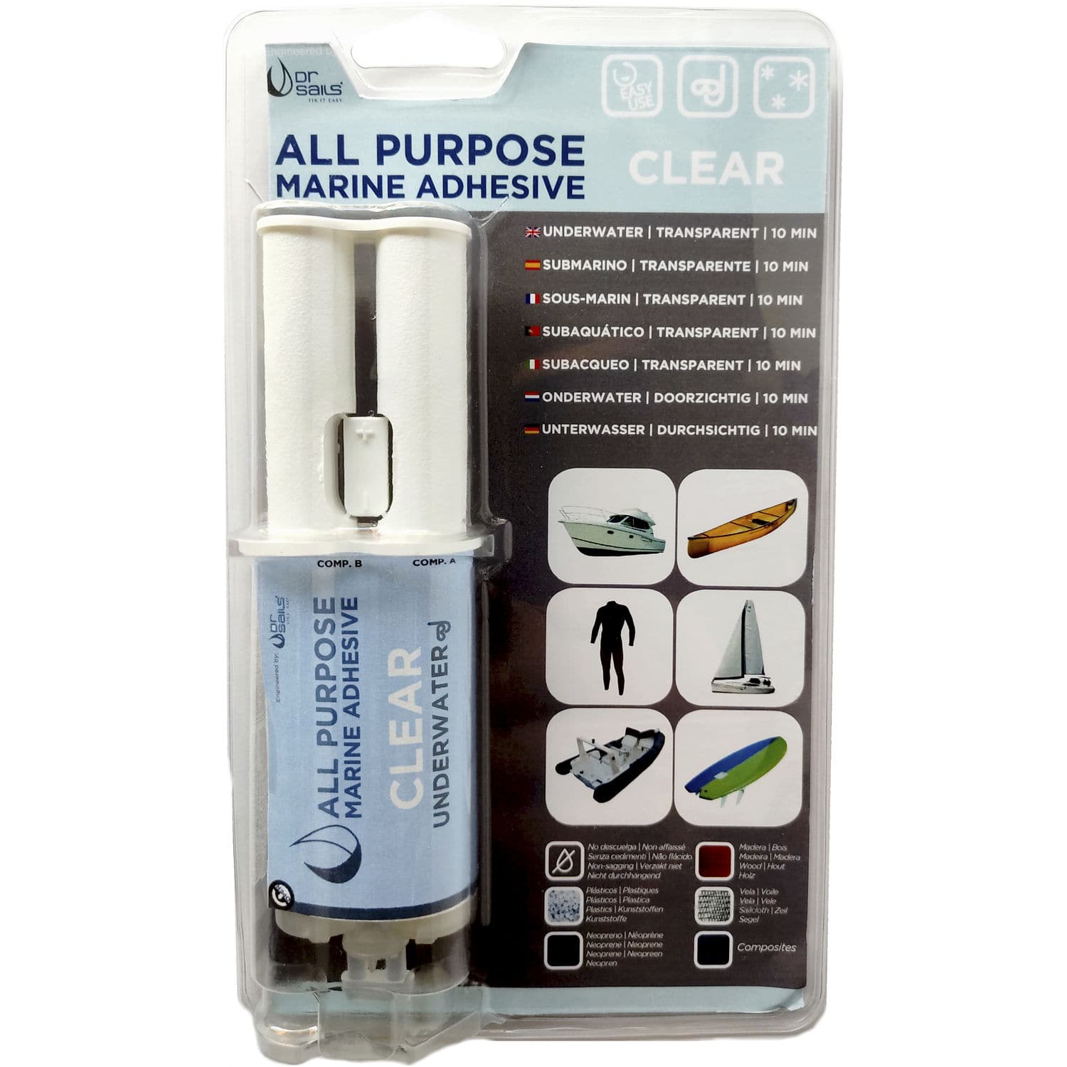 Cola epoxi - APMA CLEAR - DrSails - bicomponente / multiusos ...