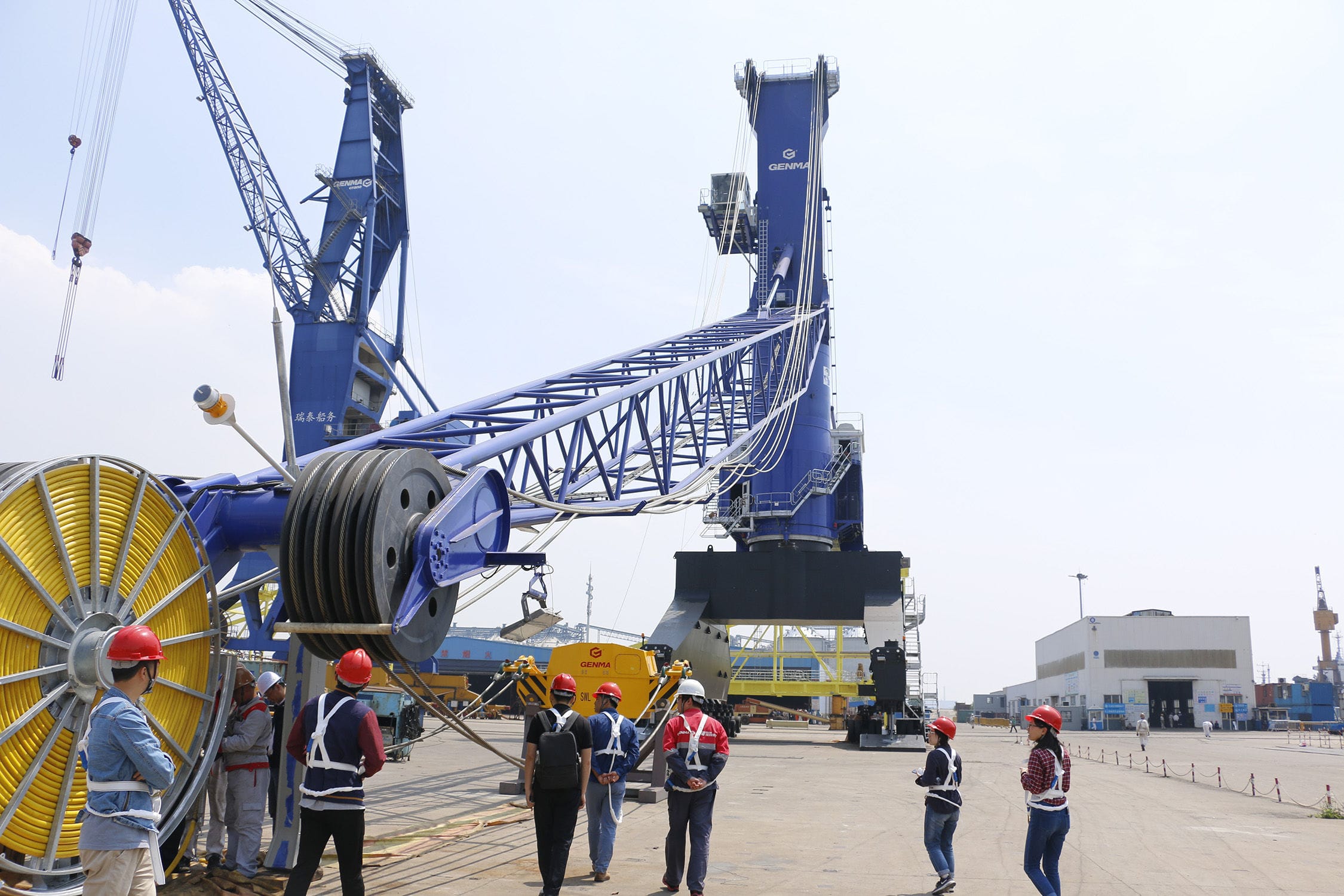 Grúa portuaria - GHC series - GENMA SOLUTION - para astillero naval / móvil